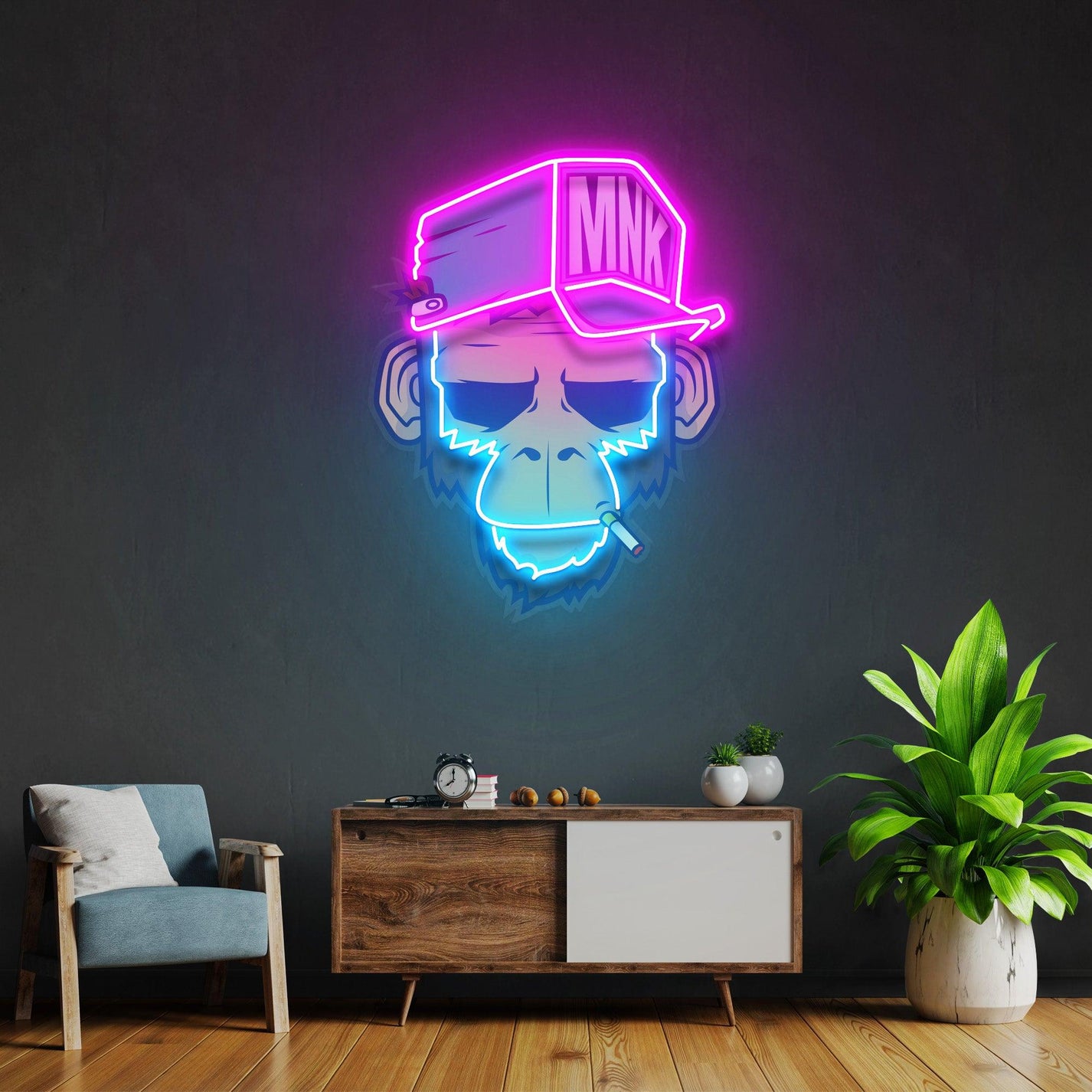 Spoiled Monkey Led Neon Acrylic Artwork – Neonzastudio